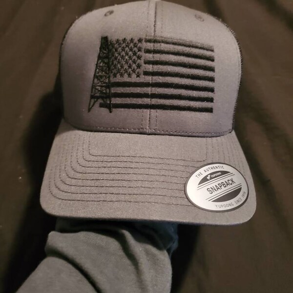 Any Colors, Black Oilfield Flag Embroidered Hat, Oil Rig Baseball Cap ...