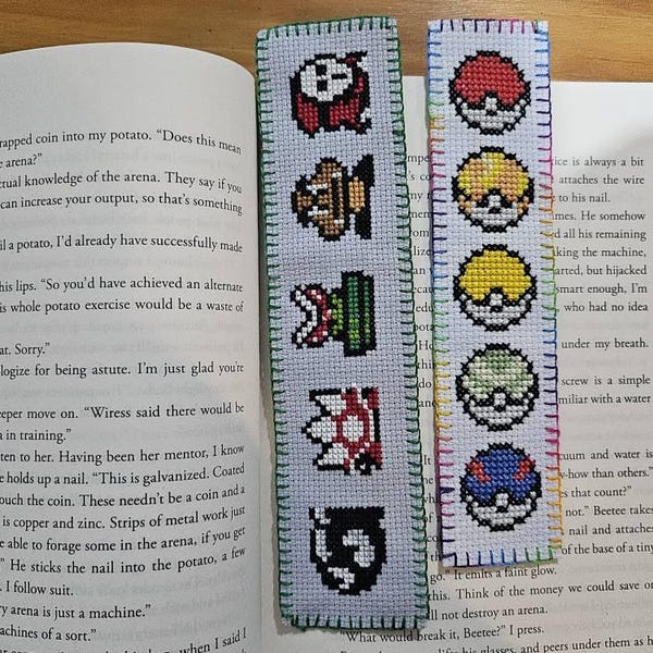 Mario Bookmark Cross Stitch Pattern: Beginner Video Game DIY (instant ...