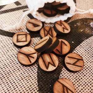 Mjolnir Rune Circle Rolling Tray Wood Elder Futhark Runes - Etsy