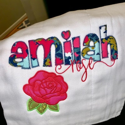 Rose Applique Embroidery Machine Design - Etsy