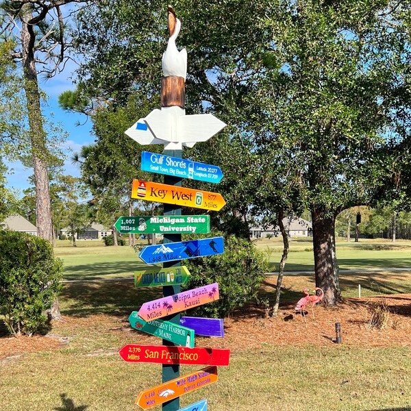 Hand Painted Distressed Wooden Directional Signs, Fantasy Directional ...