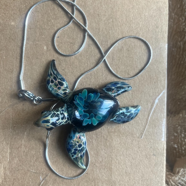 Glass Turtle Shell Sea Turtle Sea Shell Blown Glass Turtle Sculpture ...