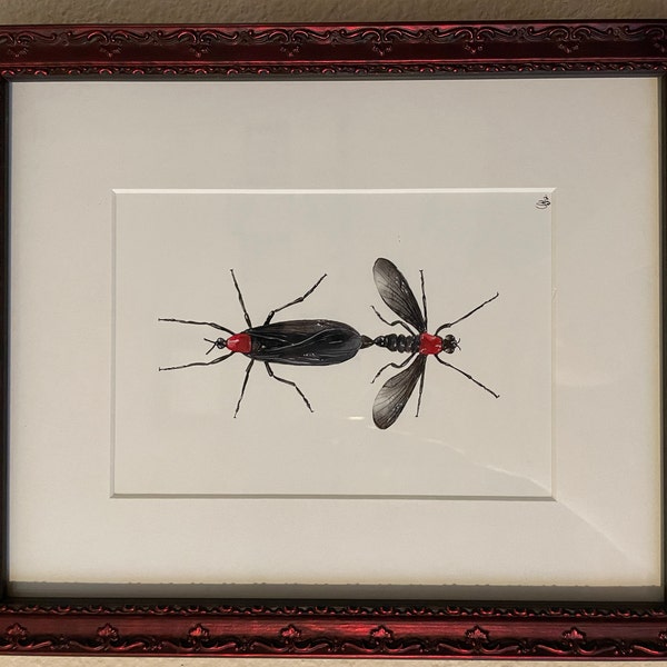 Metallic Ornate Red Picture Frame- Victorian Gothic Picture Frame- A5 ...