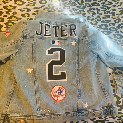 Custom Jean Jacket Custom Vinyl Logo Jacket Large Logo Sports Jacket ...