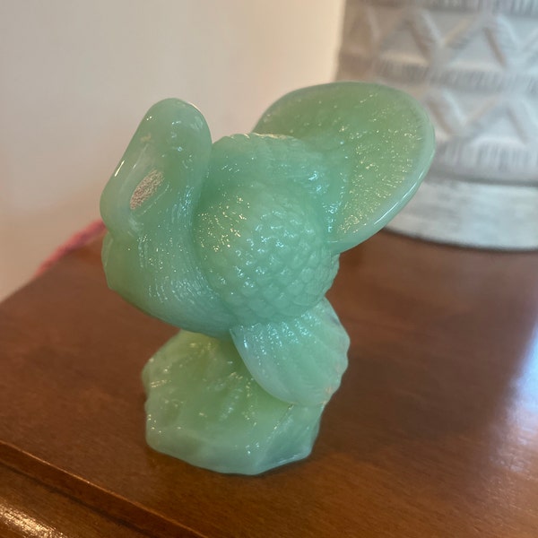 Mosser Glass Jadeite Turkey Figure - Etsy