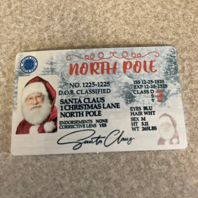 Santa ID / Santa Travel Card / Christmas Surprise for Kids - Etsy