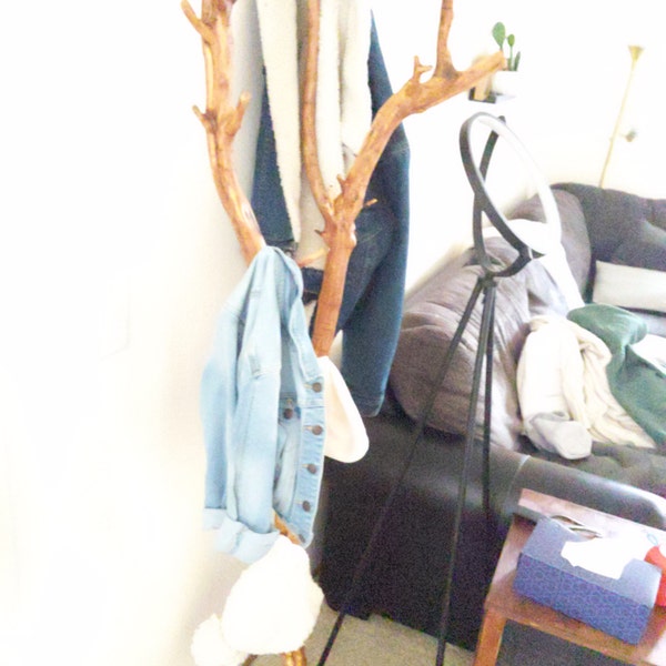 Free Standing Wooden Rustic Olive Tree Table Lamp - Etsy