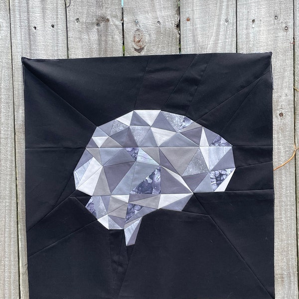 Brain Matters FPP Pattern; Foundation Paper Piecing Pattern; DIGITAL ...