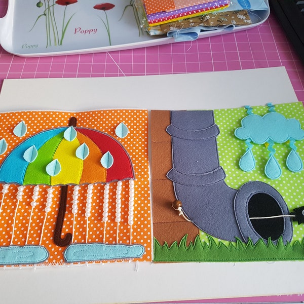 PDF, FCM, SVG Itsy Bitsy Spider Quiet Book Page Pattern + Instructions ...