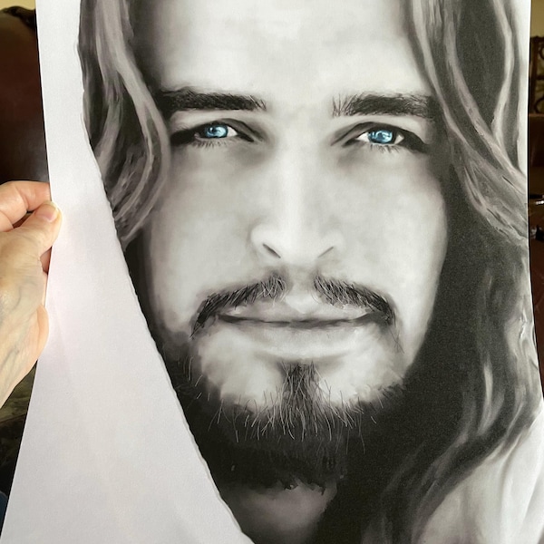 Fingerprint 70 Bible Verses on Identity, Custom Name, Jesus Painting ...