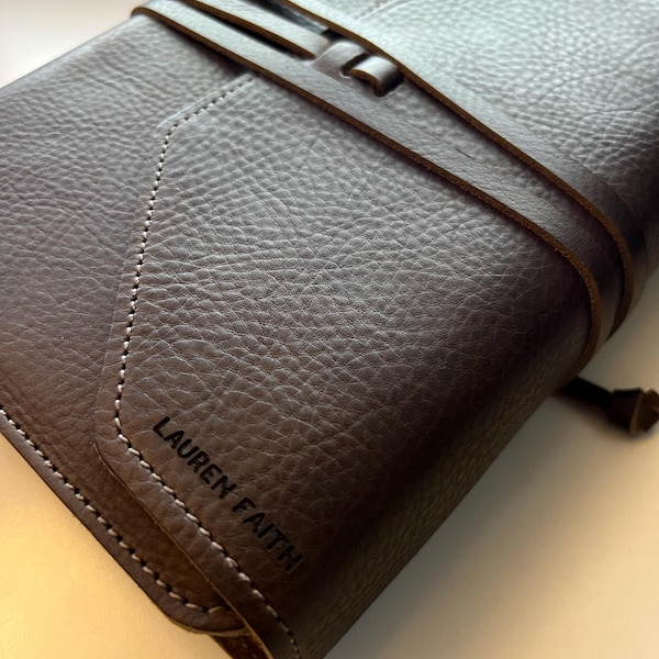 Wrapped Leather Bible Cover | Personalized, All Sizes Available - Etsy