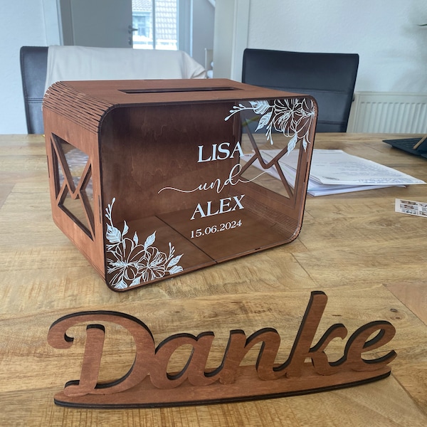 Crafted Memories, Personalized Wood and Acrylic Card Box for Your ...