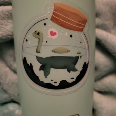 Confused Blob Fish in a Bottle Clear Acrylic Waterproof Sticker - Etsy