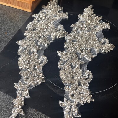 3D Flower Embroidery Blossom Lace Fabric Beaded Flower Wedding - Etsy