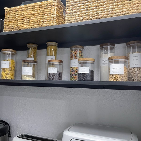 134 Minimalist White Pantry Labels. Preprinted Modern Farmhouse Labels ...