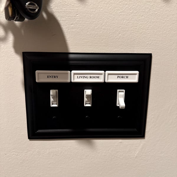 The Switch Label: Light Switch Label Frames for Light Switch Cover ...