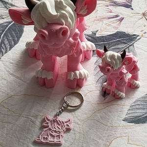 Highland Cow, 3D Printed, Multi Colored Cow - Etsy
