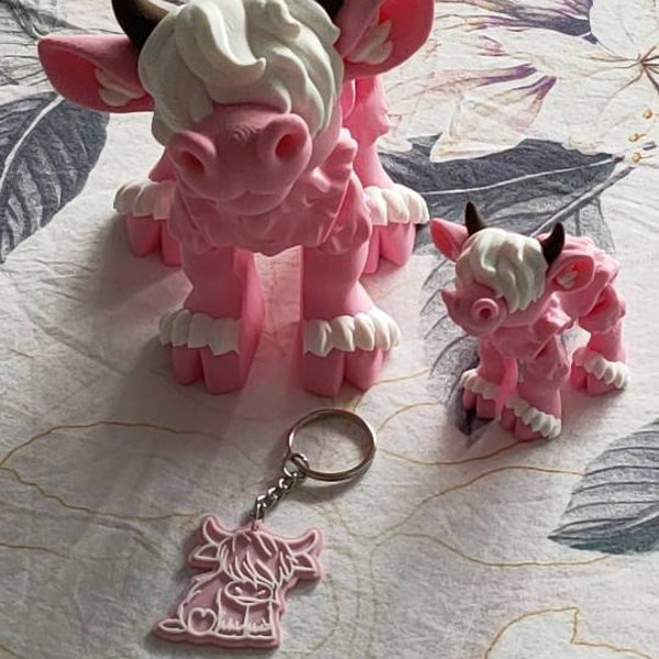 Highland Cow, 3D Printed, Multi Colored Cow - Etsy