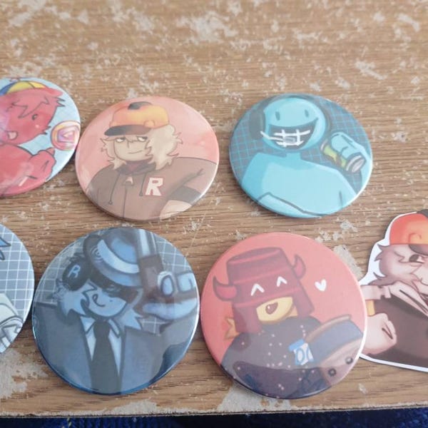 ROBLOX FORSAKEN Pin Back Buttons - C00lkidd Bluudud Two Time Chance ...