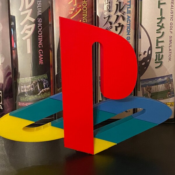Sony Playstation Logo 7" Shelf Display - Retro Video Games PS1 Logo - Etsy