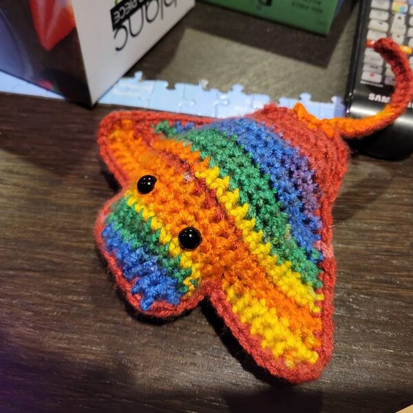 NO SEW Crochet Amigurumi Ray Pattern, Sting Ray, Manta Ray, Fish ...