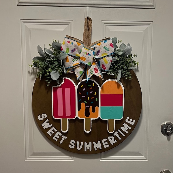 Summer Front Door Decor | Popsicle | Summer Wreath | Sweet Summer Time ...