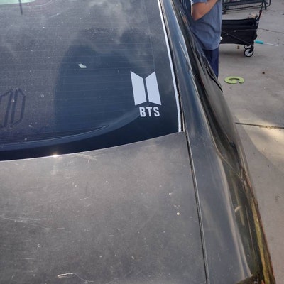 BTS Set of 2 6 BTS White Vinyl Decal Sticker for Car Window, Yeti ...