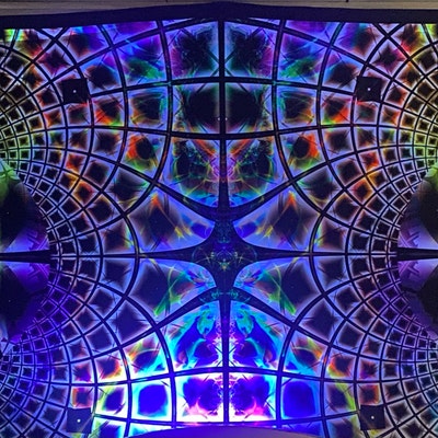 Infinity UV Psychedelic Trippy Fractal Tapestry - Etsy