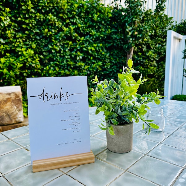 Arched Acrylic Blank and Wooden Base | Blank Sign | A6 | A5 | A4 ...