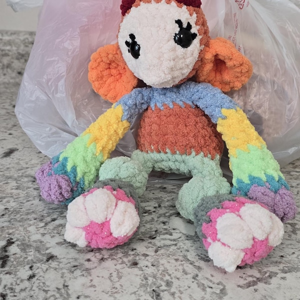 MINI Mala Monster Knotted Lovey — Crochet Monster PATTERN - Etsy