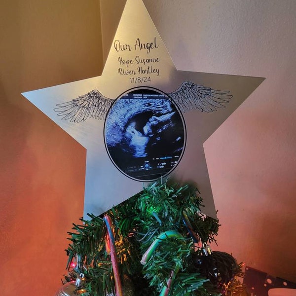 Angel Tree Topper Memorial Gift Angel Decoration Remembrance ...