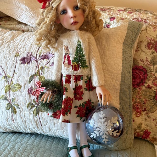 Heidi Ott Doll Clothes 1:12 Scale Hand Knitted Cream Sweater With ...