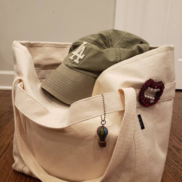 Reversible Tall Bucket Style Canvas Tote Bag, 6 Pockets - Etsy