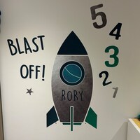 Peppa Pig George Pig's Space Rocket Wall Sticker, Peppa Pig Wall Decal ...