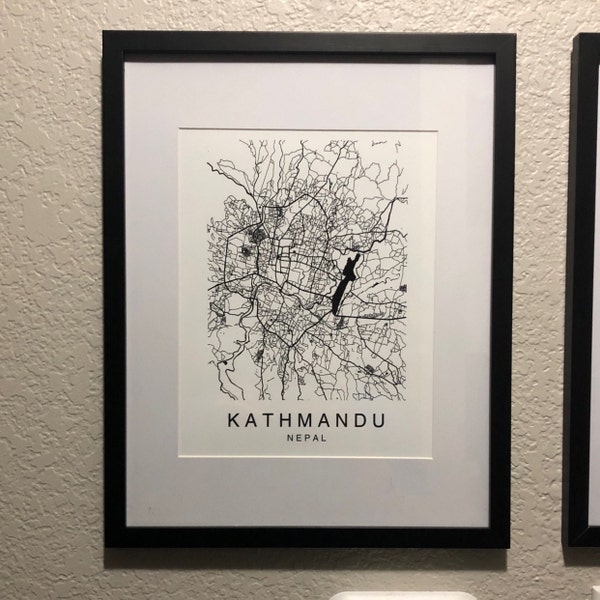 Kathmandu Map Print, Kathmandu City Map, Kathmandu Poster, Kathmandu ...