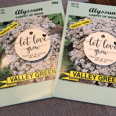 Let Love Grow, Plant Tag, Wedding Tag, Favor, Bridal Shower, Baby ...