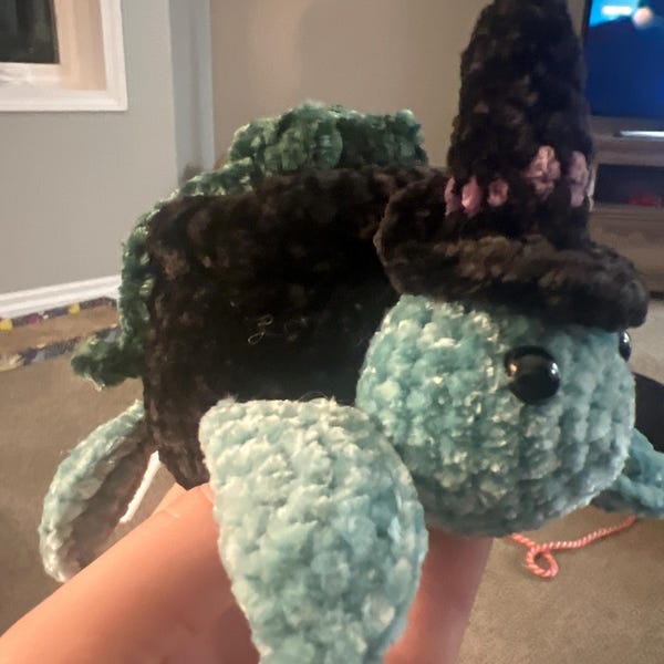 Witch Halloween Turtle Pattern Crochet PDF Download Beginner Friendly ...