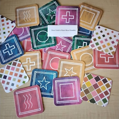 Printable Zener Cards for ESP Training Clairvoyance & - Etsy Australia