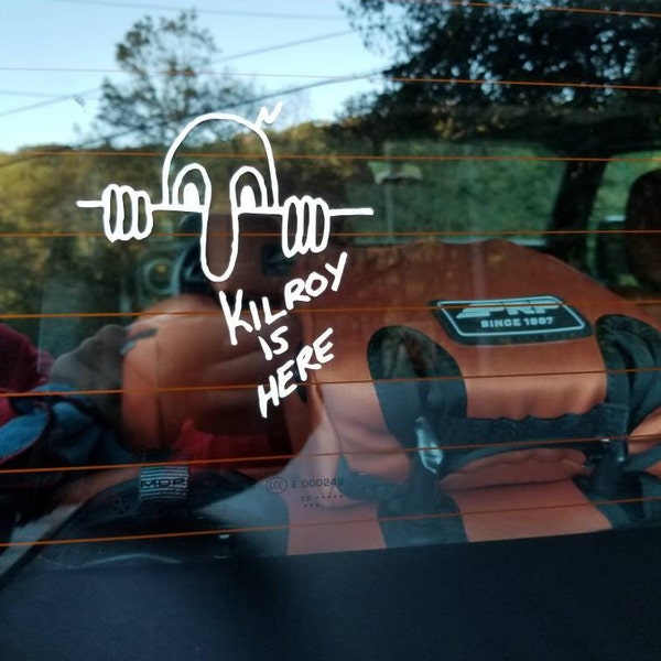Kilroy Was Here Decal: WWII Graffiti Art, Waterproof Vinyl Sticker - Etsy
