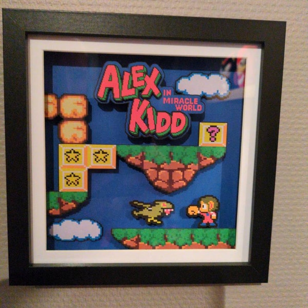 Super Mario World Pixel Art Shadow Box - Handmade - 3D Layered - Framed ...