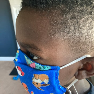 Face Mask With Pokémon Blue Child & Adult Sizes - Etsy