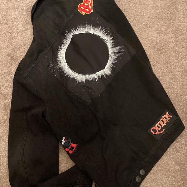 Solar Eclipse Back Patch: Screen Printed Cotton Sew on Backpatch for ...
