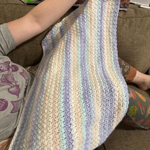 One Skein Baby Blanket Crochet Pattern PDF Download - Etsy