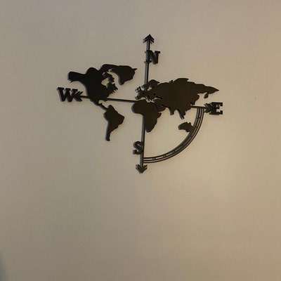 Metal World Map, Metal Wall Decor, Metal Wall Art, Weltkarte,mapa Del ...