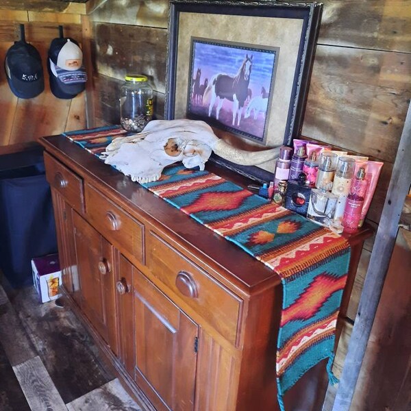 Woven Wool Table Rugs, Choose Your Color 20" X 10" Boho Aztec House ...