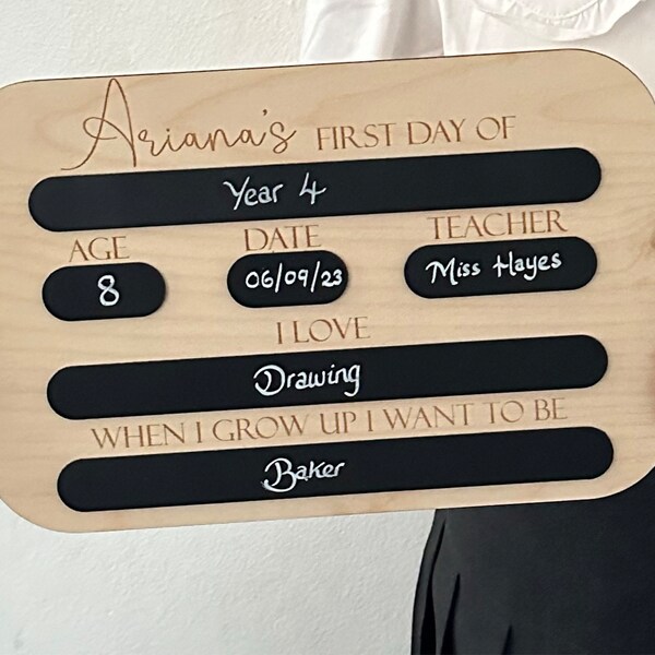 First Day of School Sign - Chalkboard - 1st Day of School Wooden Sign ...