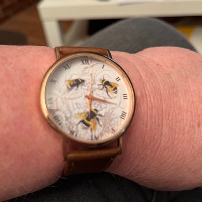 Vintage Honey Bee Watch Insect Watch Leather Watch Ladies Watch Men's ...