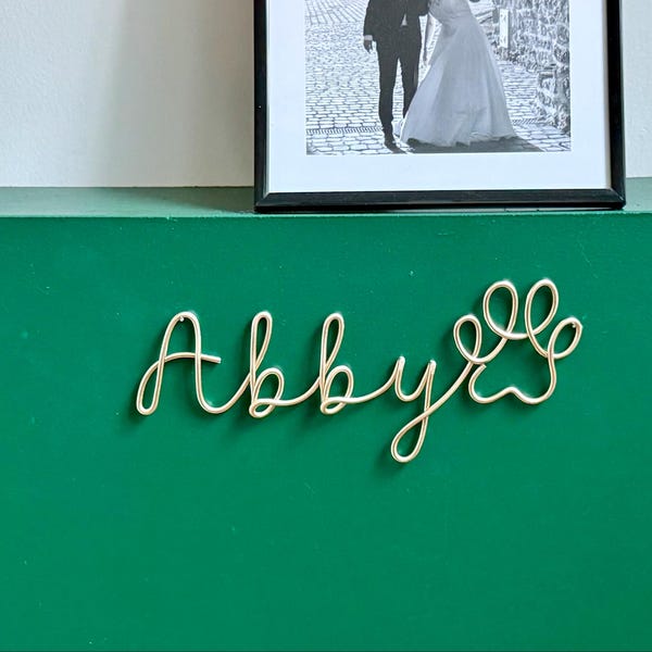 Wire Words | Personalised Wire Family Name Home Sign | Bespoke Wall ...