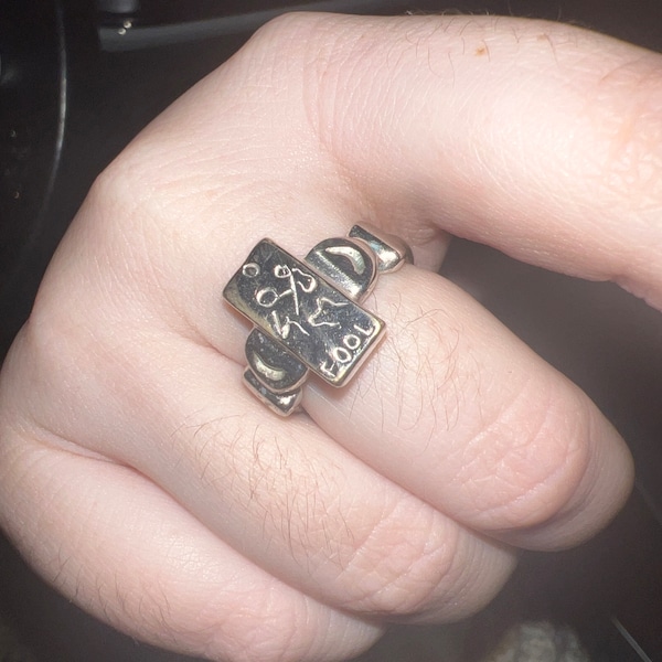 The Fool Tarot Card Ring - Spiritual Gold Ring - Etsy
