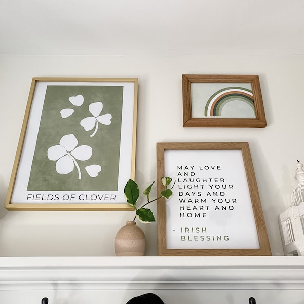 St Patricks Day 8 Printables Gallery Wall Art Set, Minimalist St ...